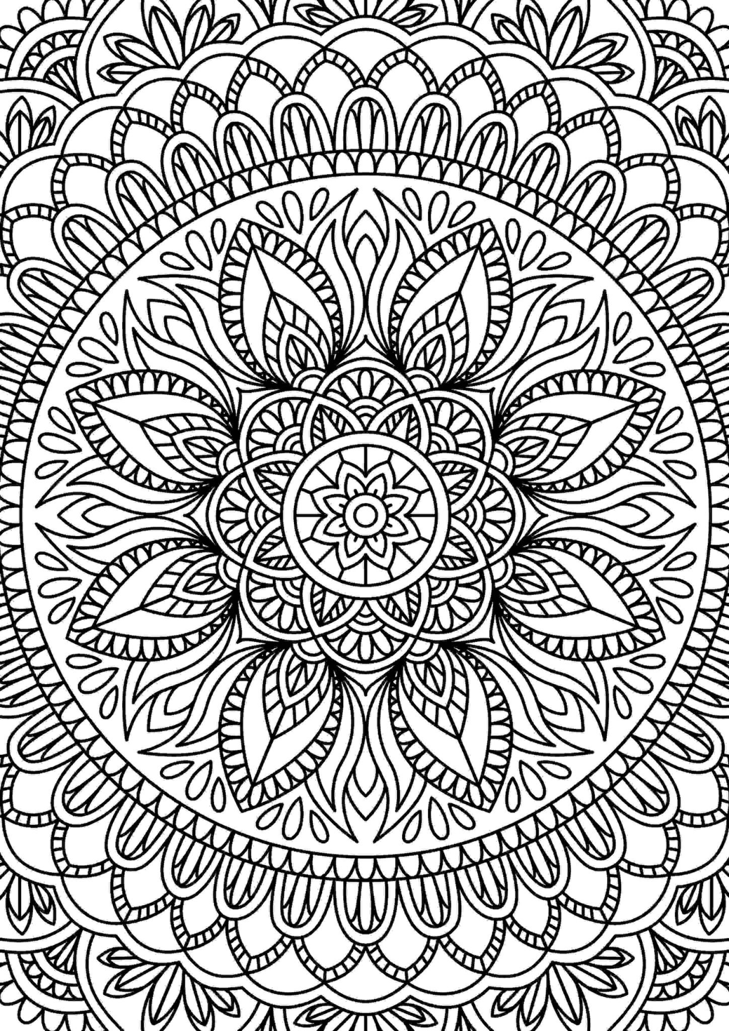 20 Free Mandala Coloring Pages Printable for Kids & Adults