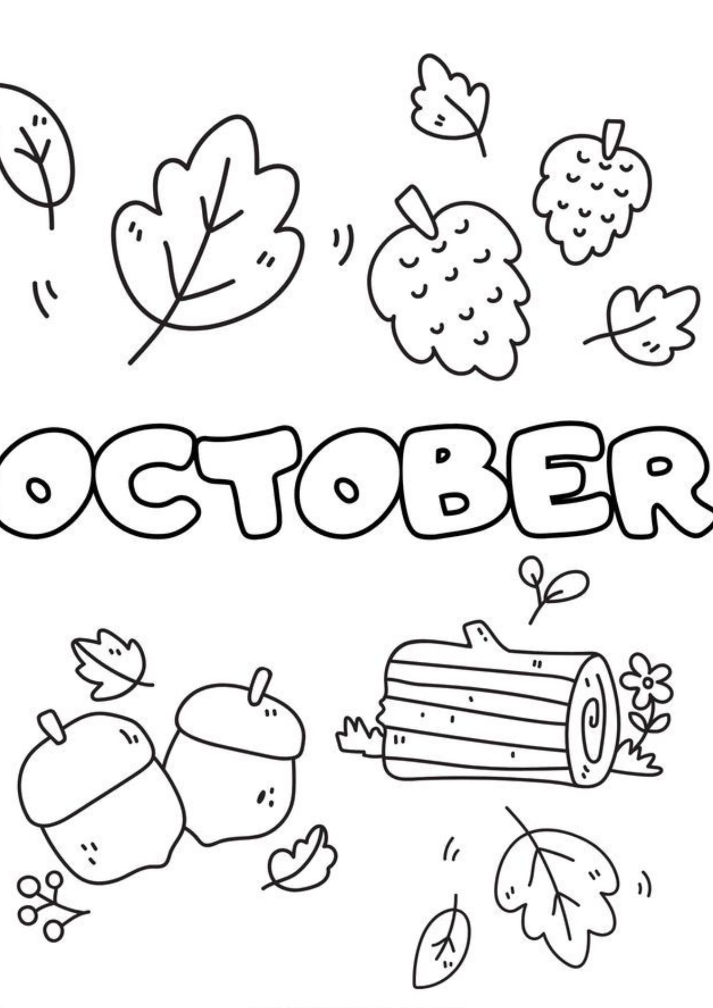 50 October Coloring Pages | Fun Fall & Halloween Printables