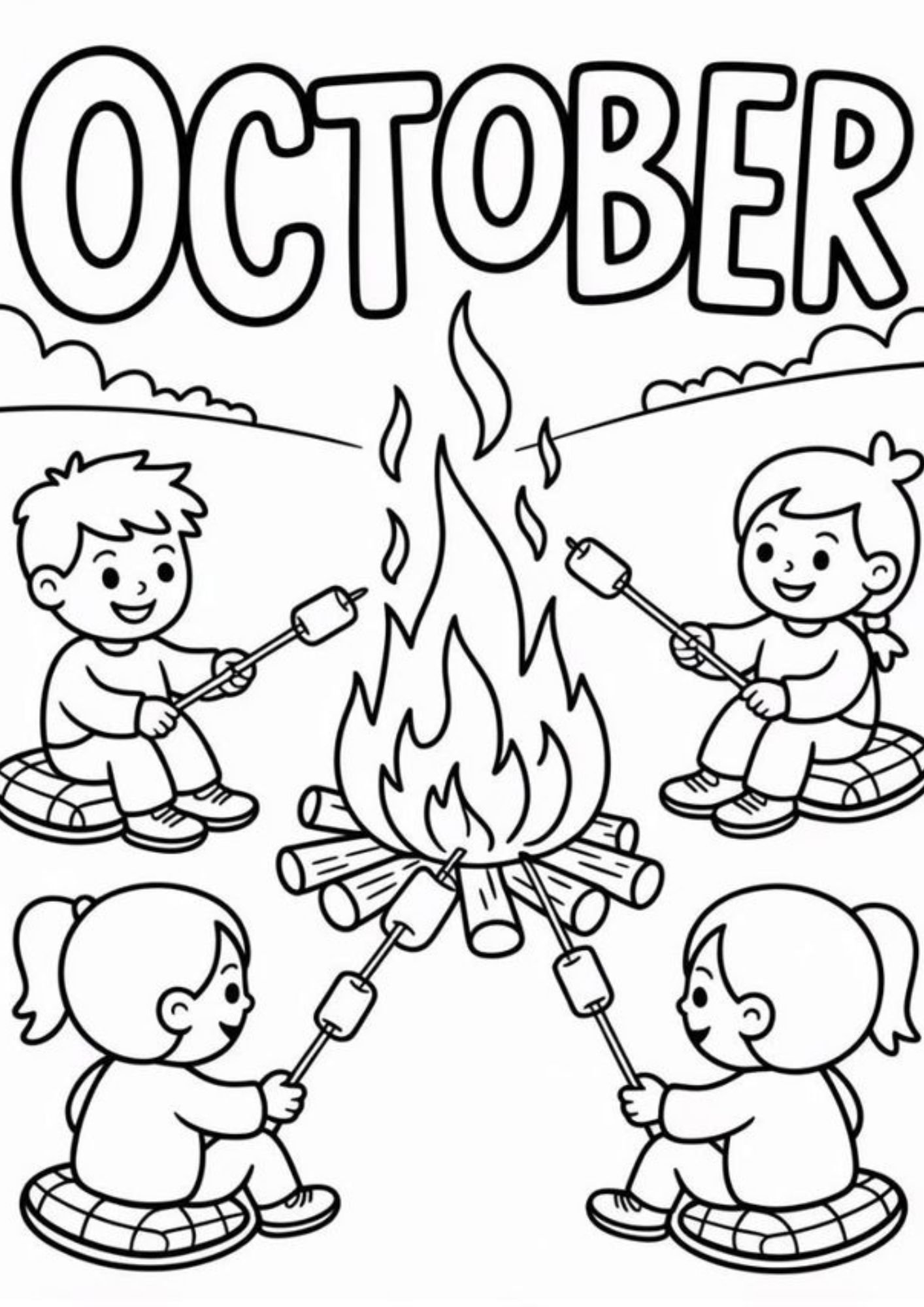 50 October Coloring Pages | Fun Fall & Halloween Printables