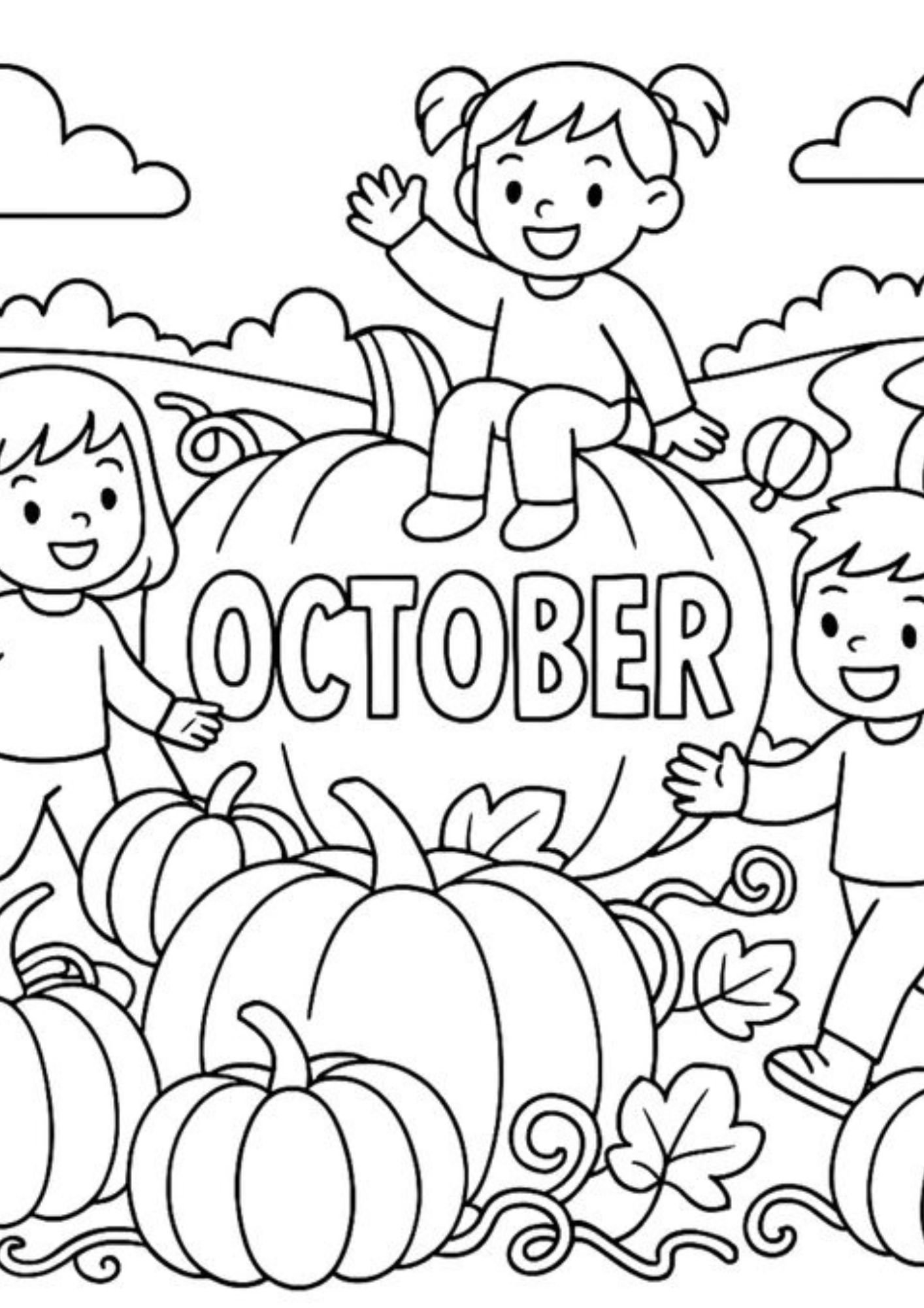 50 October Coloring Pages | Fun Fall & Halloween Printables