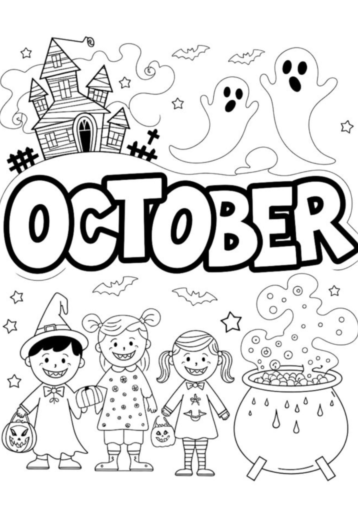 50 October Coloring Pages | Fun Fall & Halloween Printables