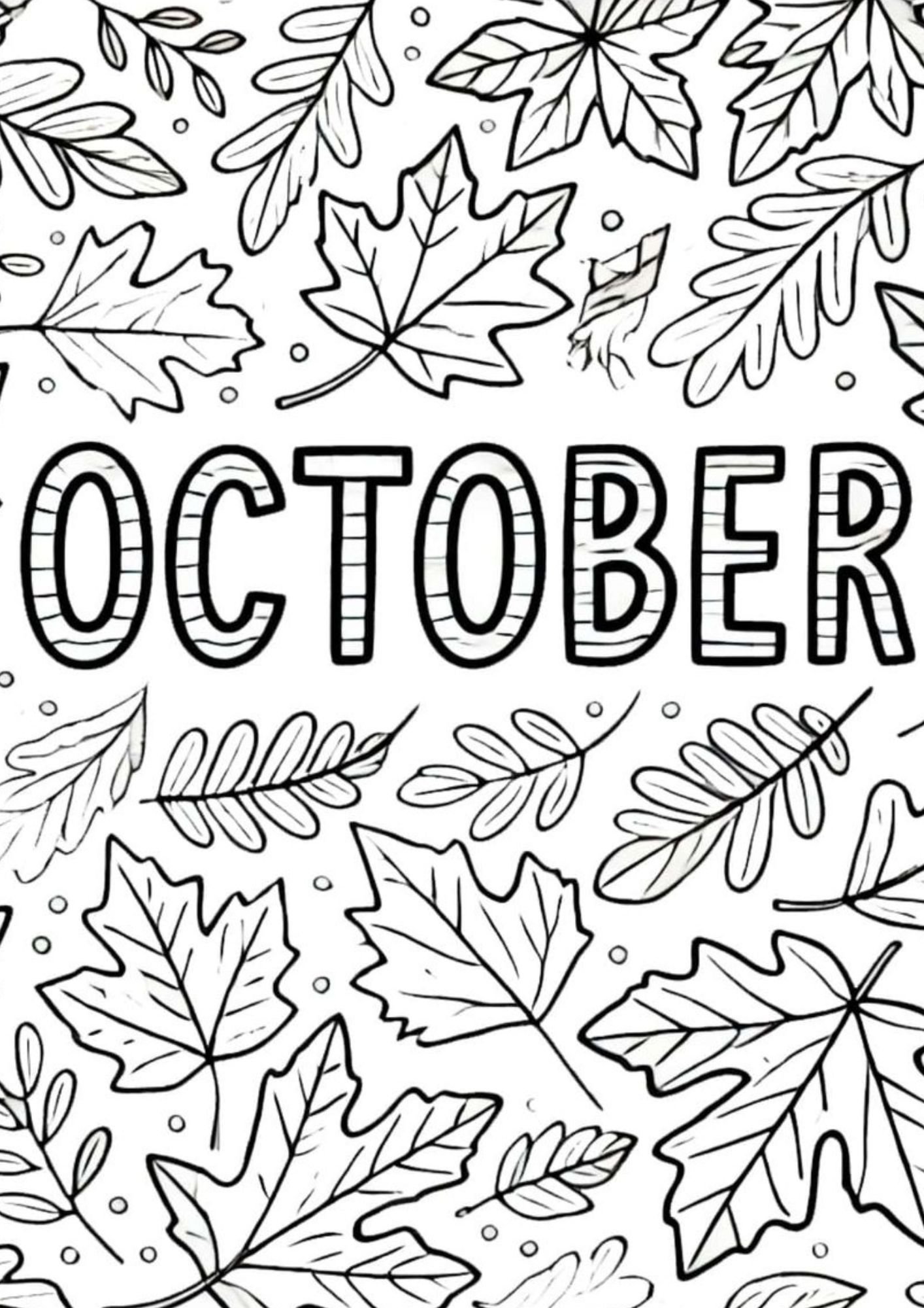 50 October Coloring Pages | Fun Fall & Halloween Printables
