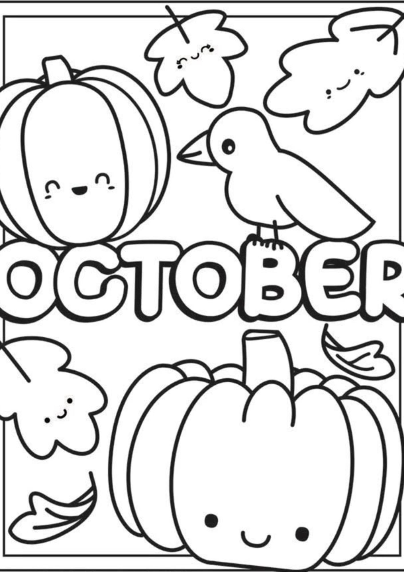 50 October Coloring Pages | Fun Fall & Halloween Printables