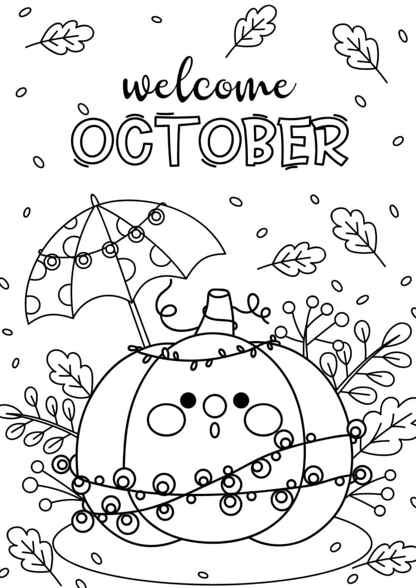 50 October Coloring Pages | Fun Fall & Halloween Printables