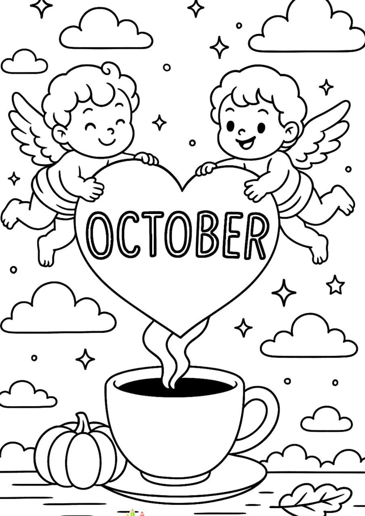 50 October Coloring Pages | Fun Fall & Halloween Printables