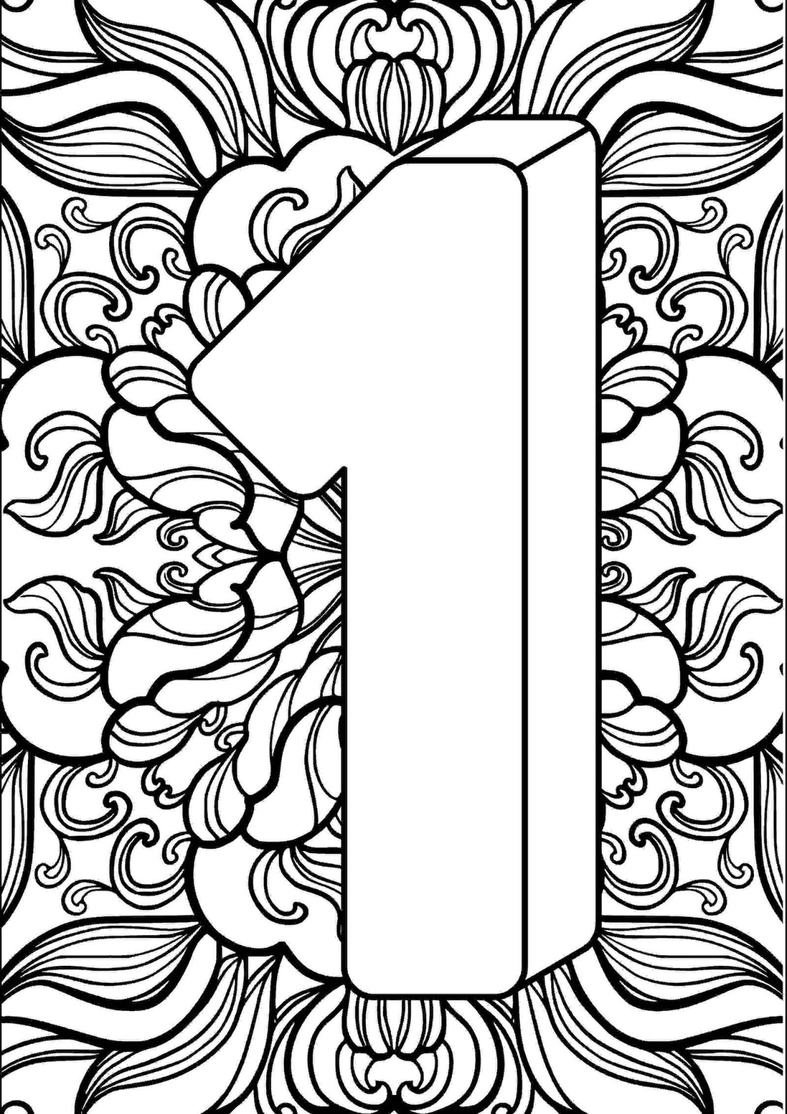 20 Free Printable Number Coloring Pages for Kids Learning