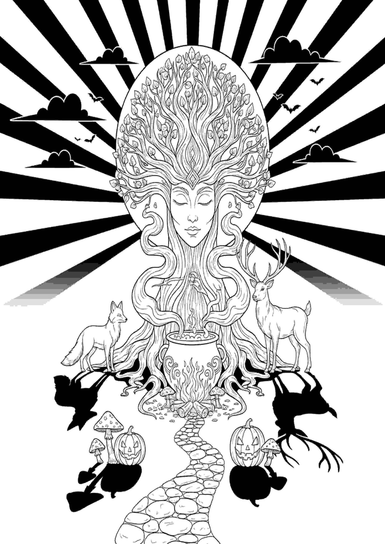 20 Free Printable Shadow Coloring Pages for Kids and Adults