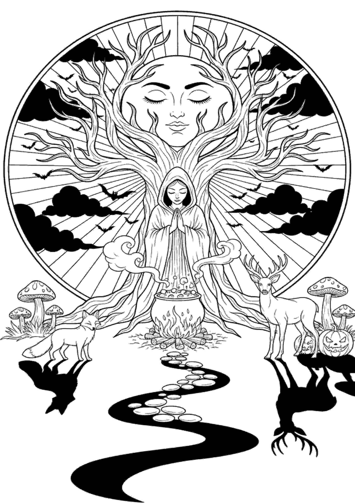 20 Free Printable Shadow Coloring Pages for Kids and Adults