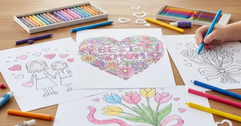 20 Mothers Day Coloring Pages | Free Printable Fun for Kids