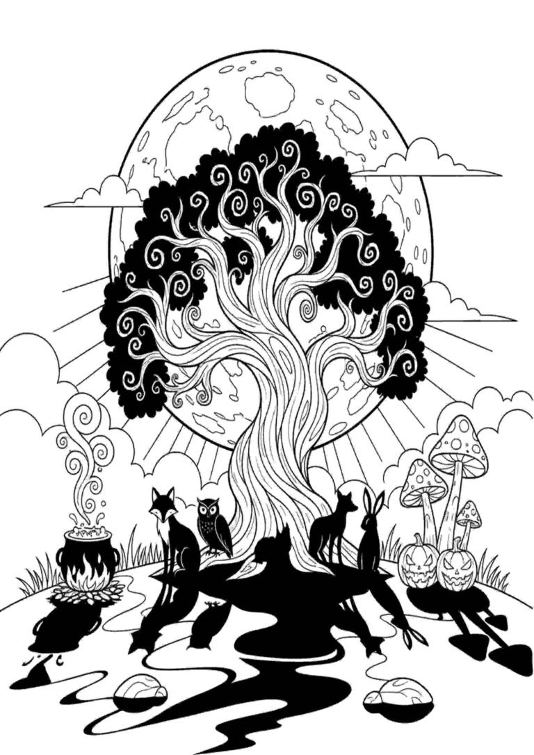 20 Free Printable Shadow Coloring Pages for Kids and Adults
