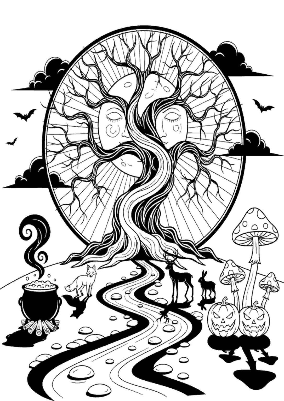 20 Free Printable Shadow Coloring Pages for Kids and Adults