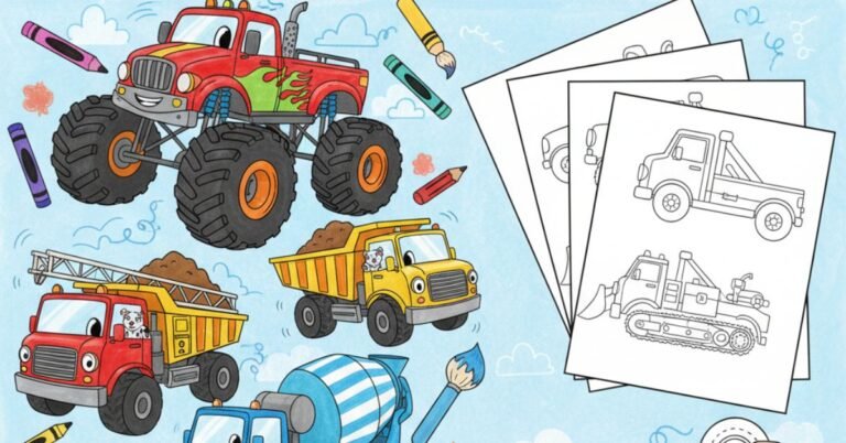 20 Truck Coloring Pages | Free Printable Fun for Kids