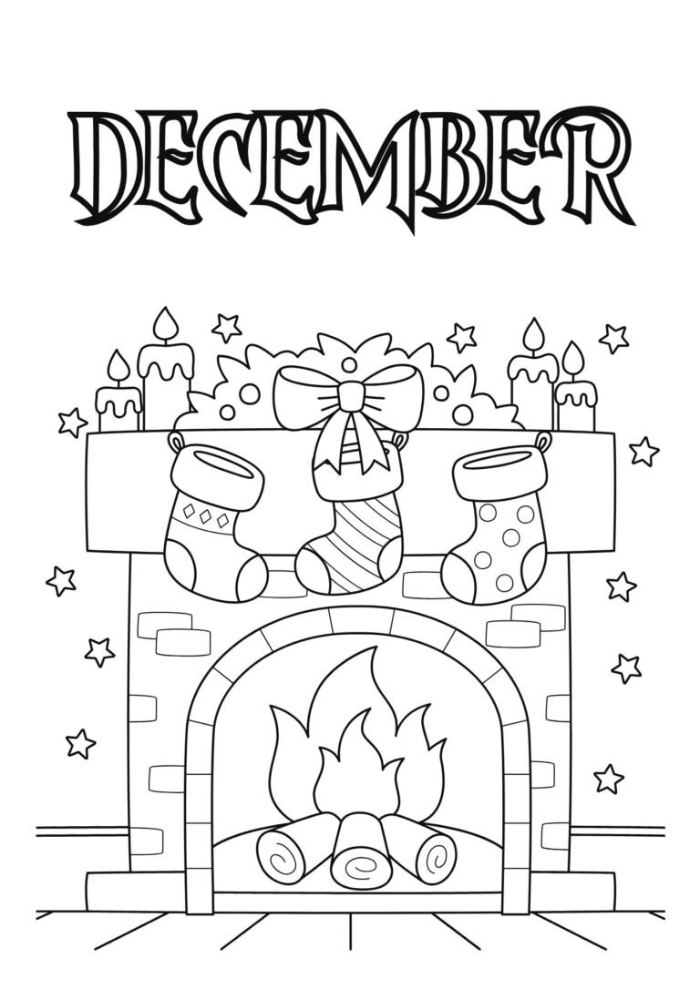 30 Free Printable December Coloring Pages for Kids and Adults