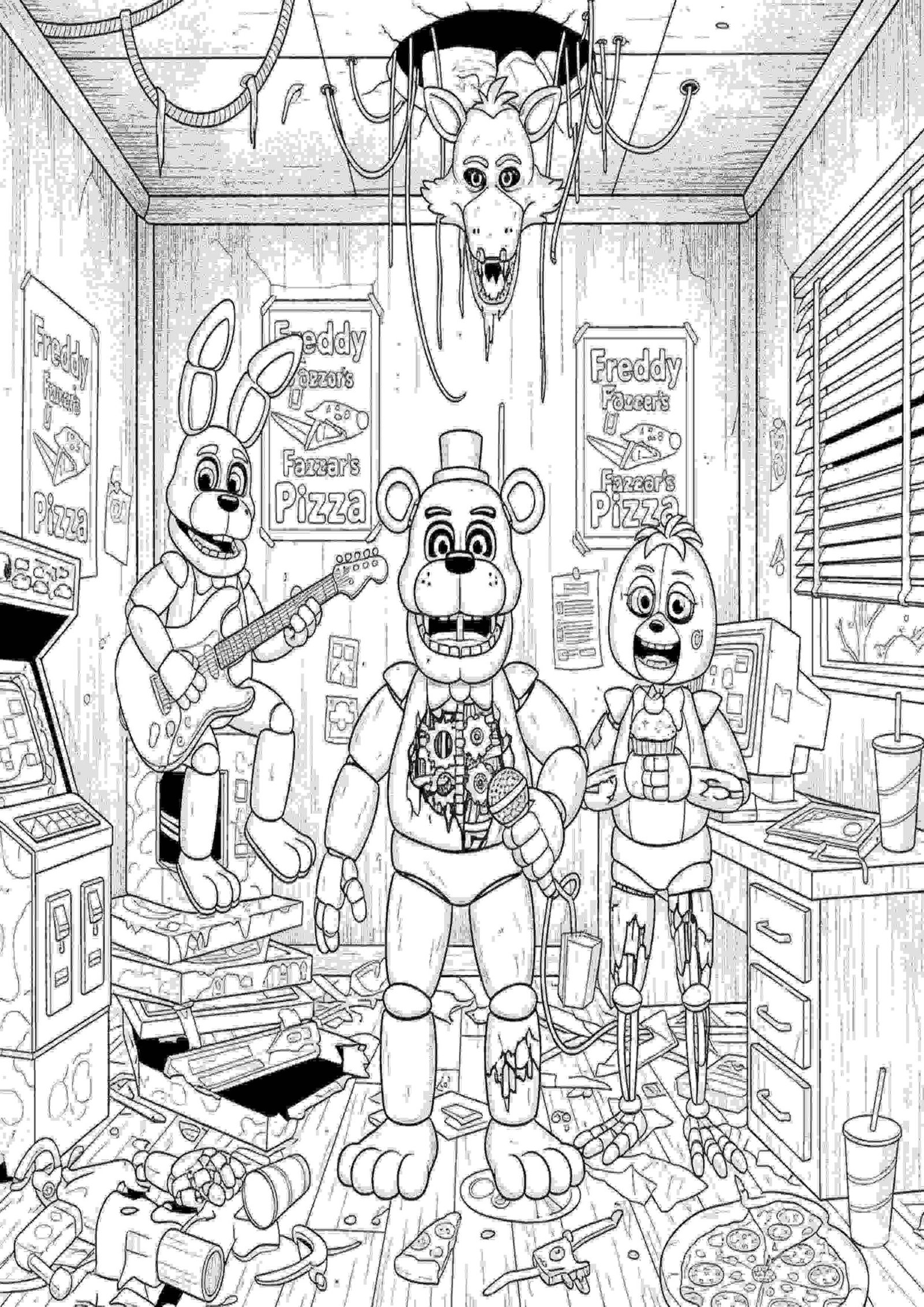 20 Free Printable FNAF Coloring Pages for Kids and Fans