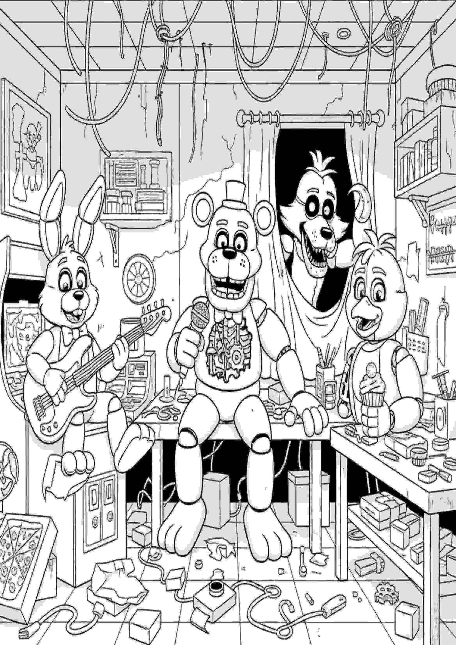 20 Free Printable FNAF Coloring Pages for Kids and Fans