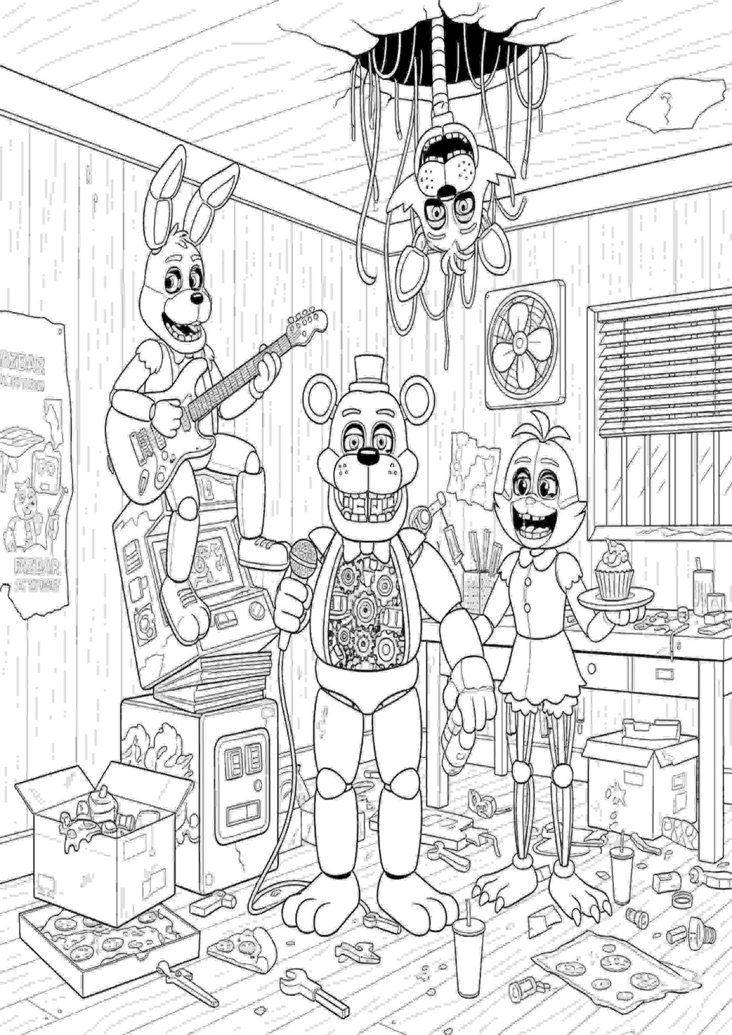 20 Free Printable FNAF Coloring Pages for Kids and Fans