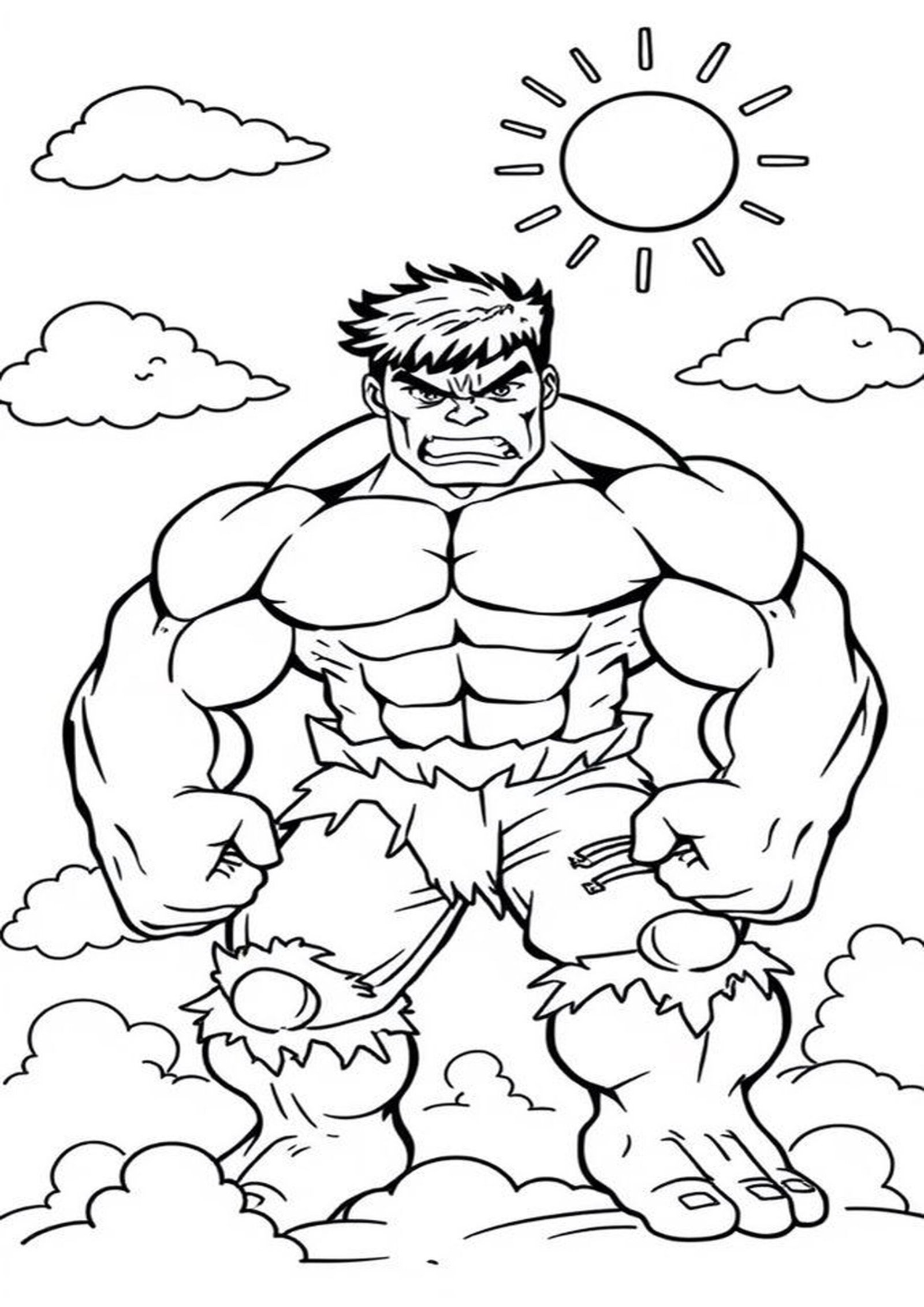 20 Free Printable Hulk Colouring Pages for Kids and Fans