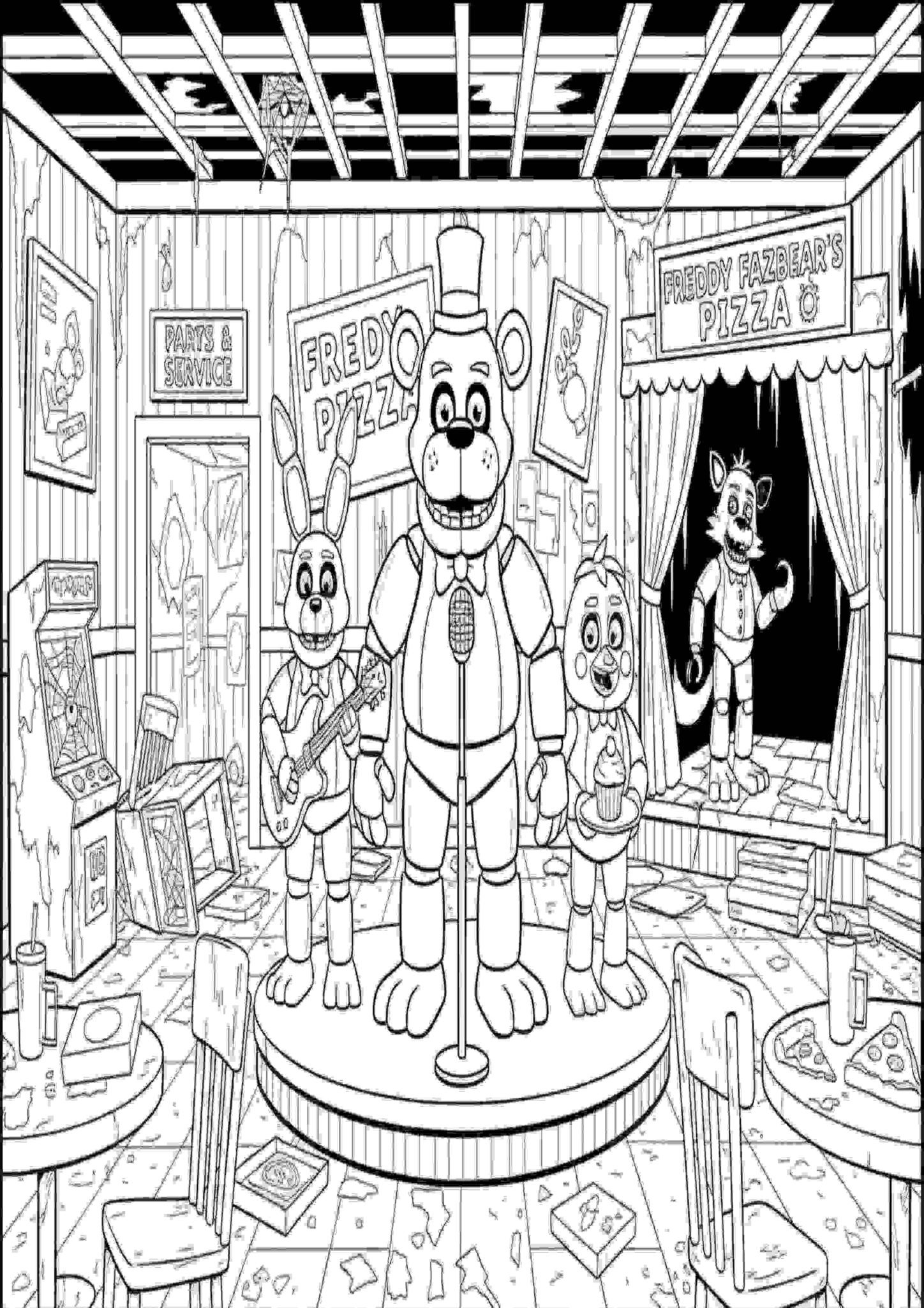 20 Free Printable FNAF Coloring Pages for Kids and Fans