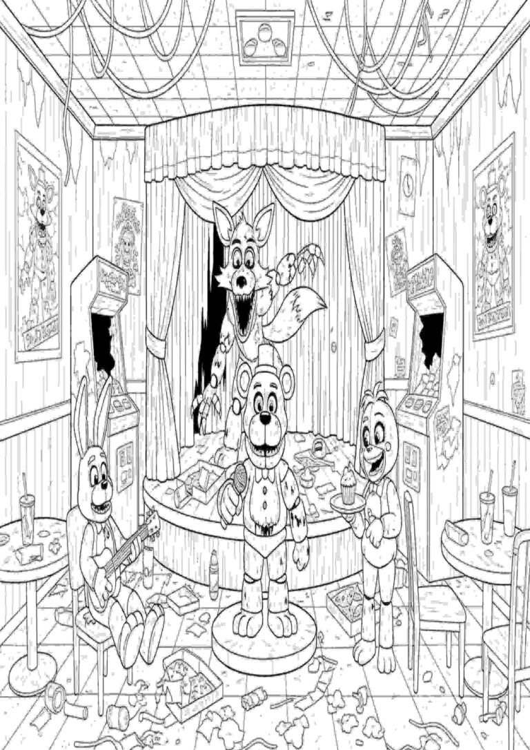 20 Free Printable FNAF Coloring Pages for Kids and Fans