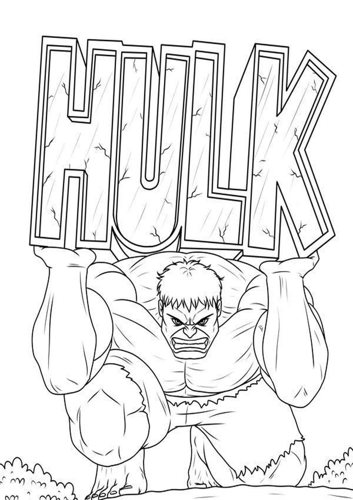 20 Free Printable Hulk Colouring Pages for Kids and Fans