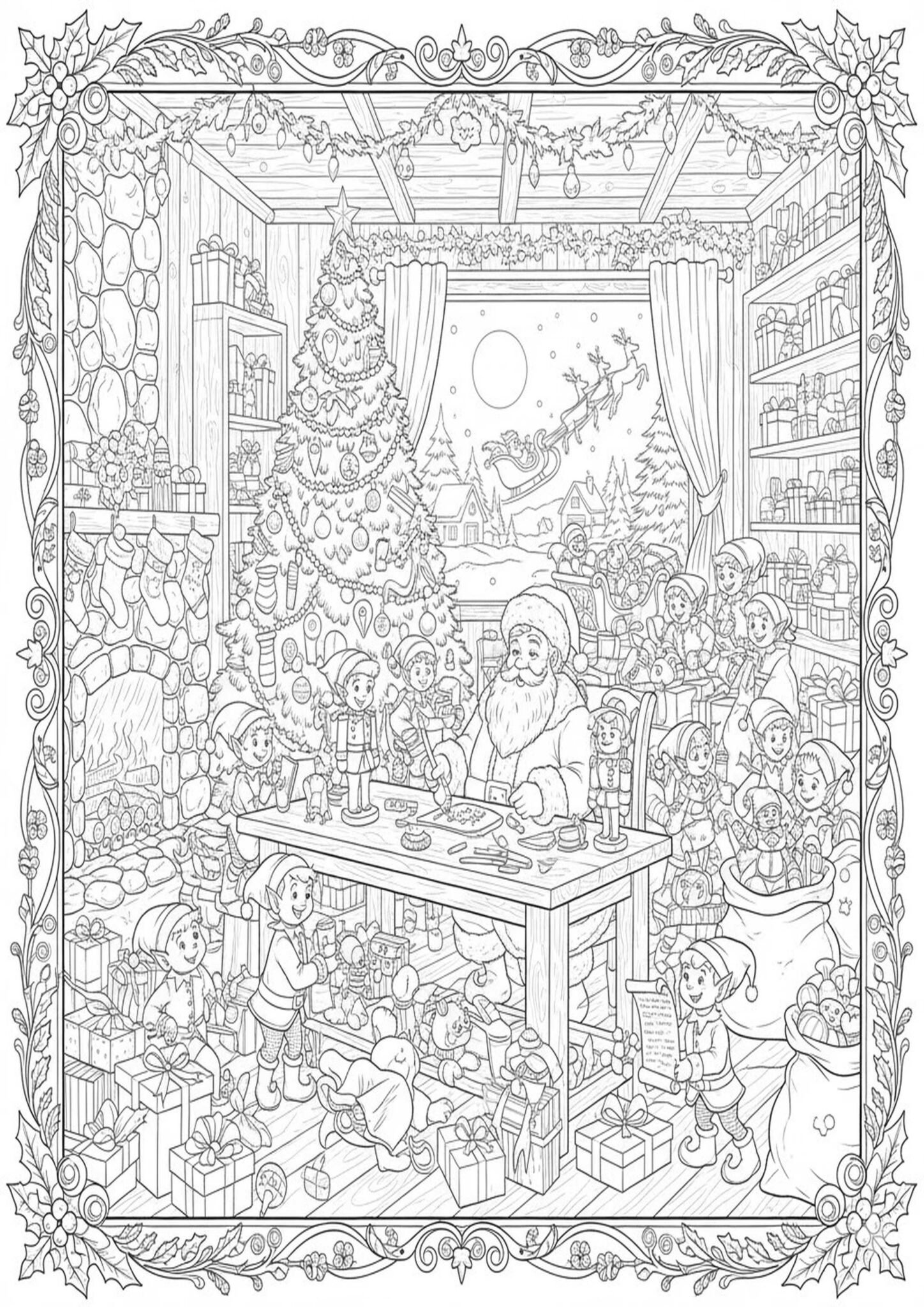 10 Holiday and Seasonal Coloring Pages | free Christmas More