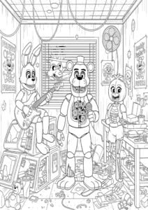 20 Free Printable FNAF Coloring Pages for Kids and Fans