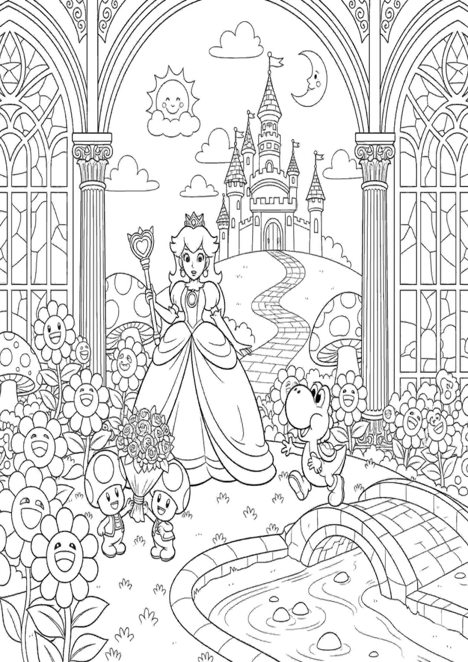 20 Free Printable Princess Peach Coloring Pages for Kids
