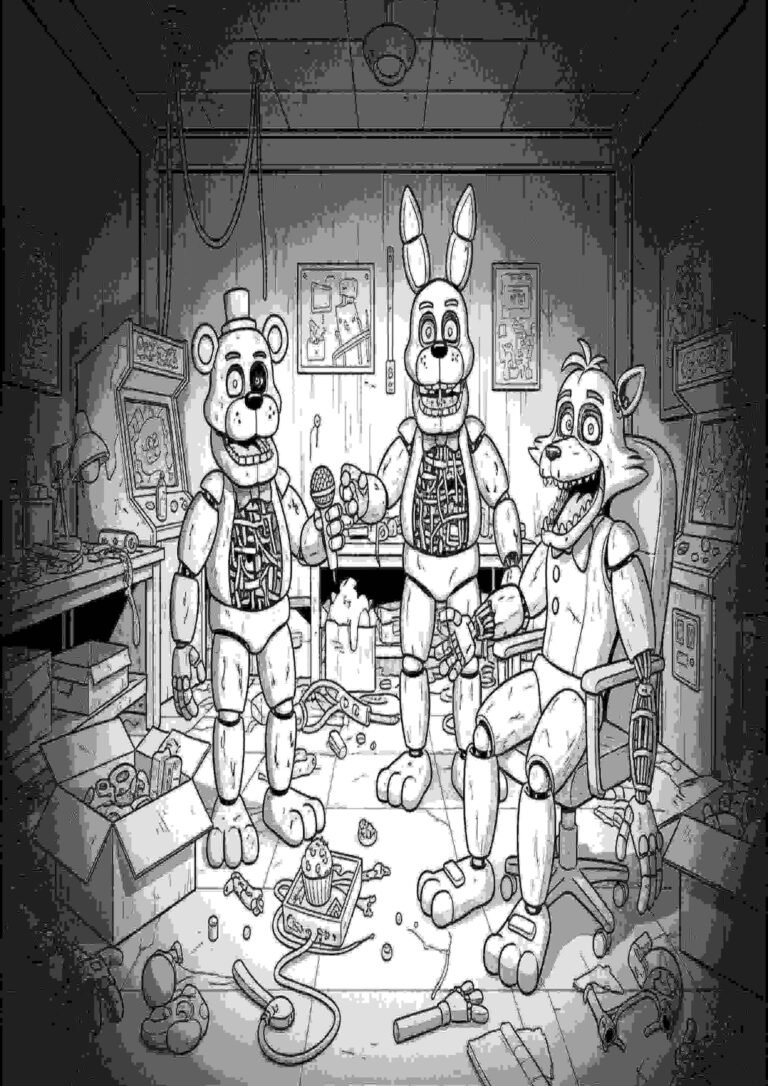 20 Free Printable FNAF Coloring Pages for Kids and Fans