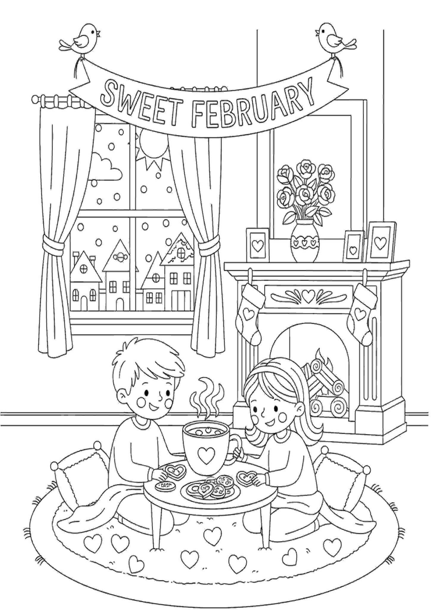 20 February Coloring Pages – Free Printable Winter Fun