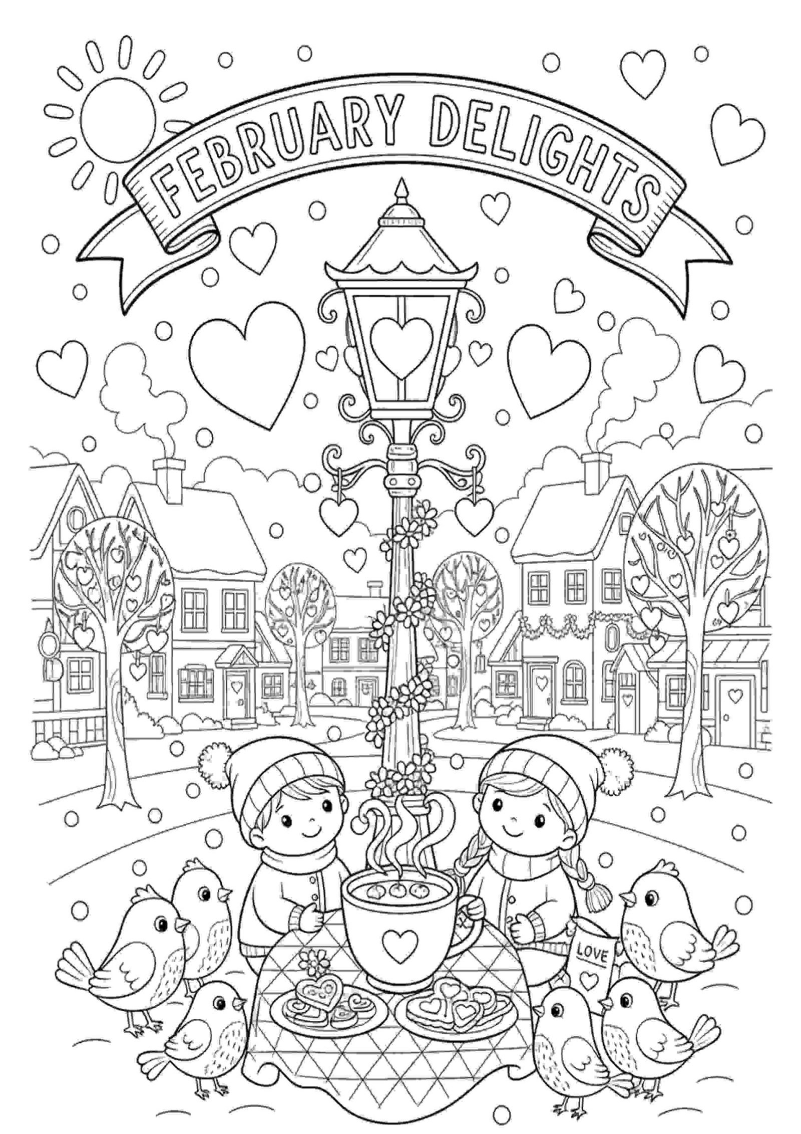20 February Coloring Pages – Free Printable Winter Fun